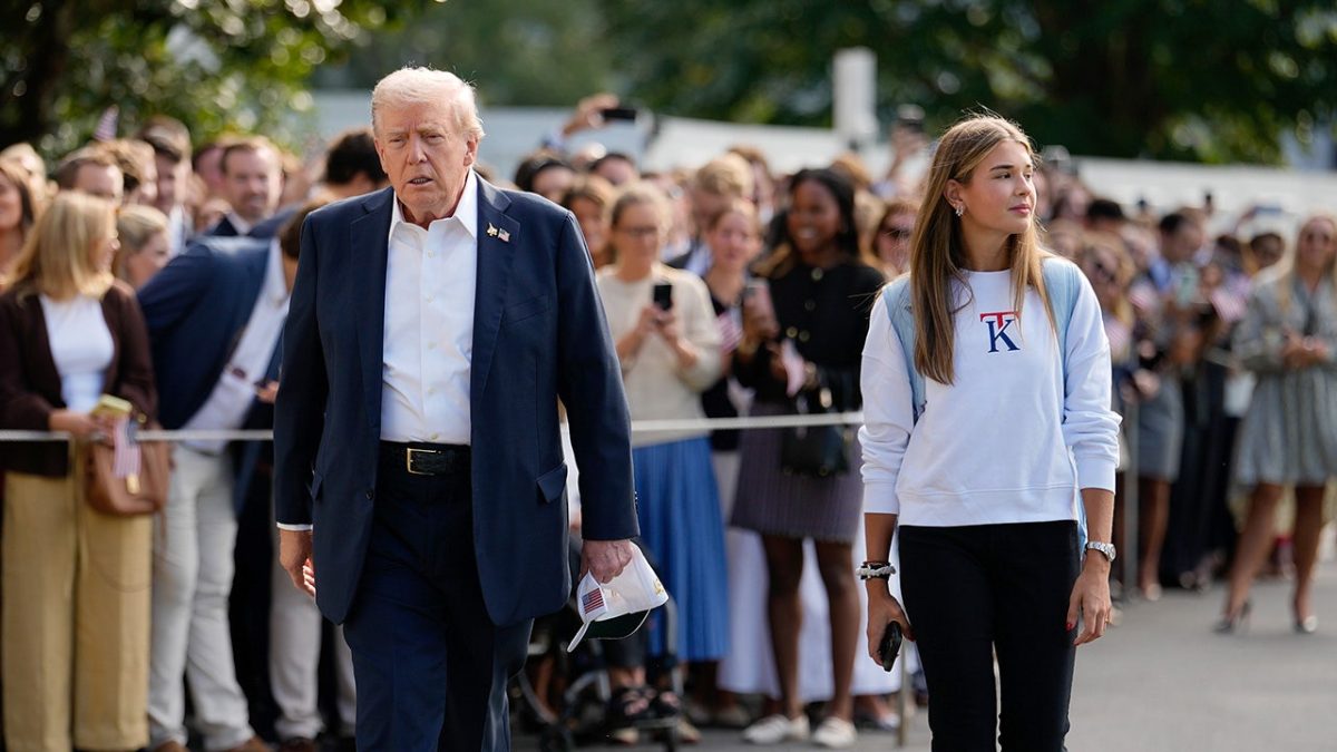 Trump and granddaughter Kai arrive at Bethpage Black for 2025 Ryder Cup ...