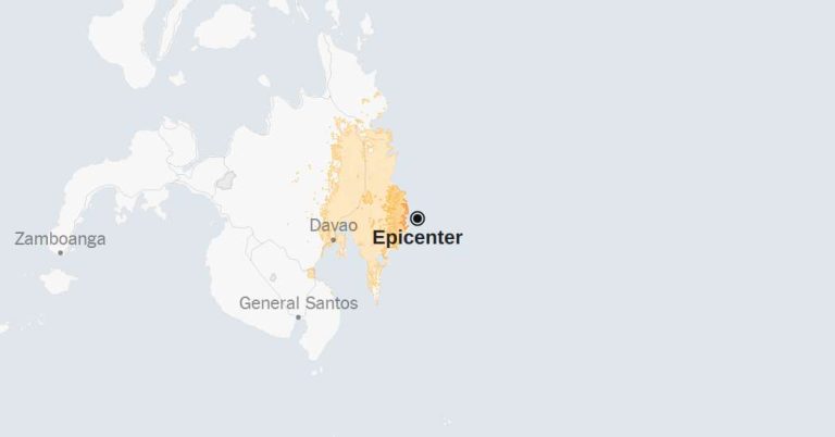 Map of 6.4-Magnitude Earthquake in the Philippine Sea | CommsTrader